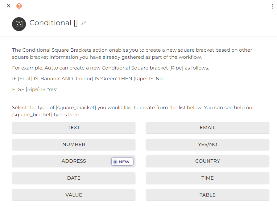 Conditional [] Action – AUTTO